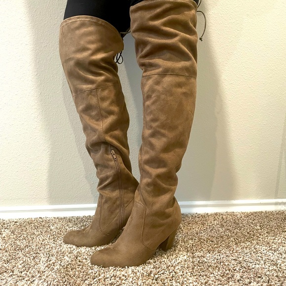 Charlotte Russe | Shoes | Charlotte Russe Over The Knee Brown Heeled ...